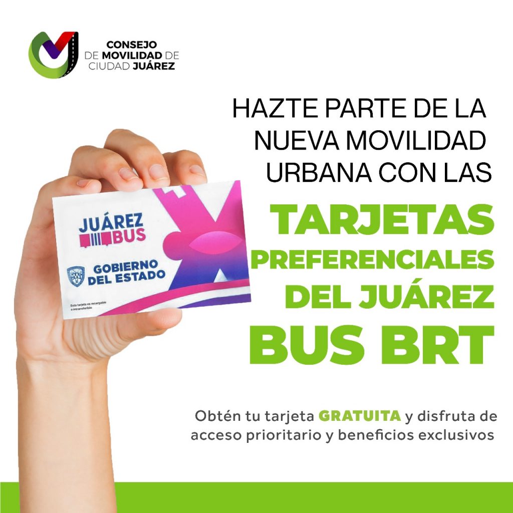Tarjetas Juárez Bus gratuitas – Consejo de Movilidad Ciudad Juárez